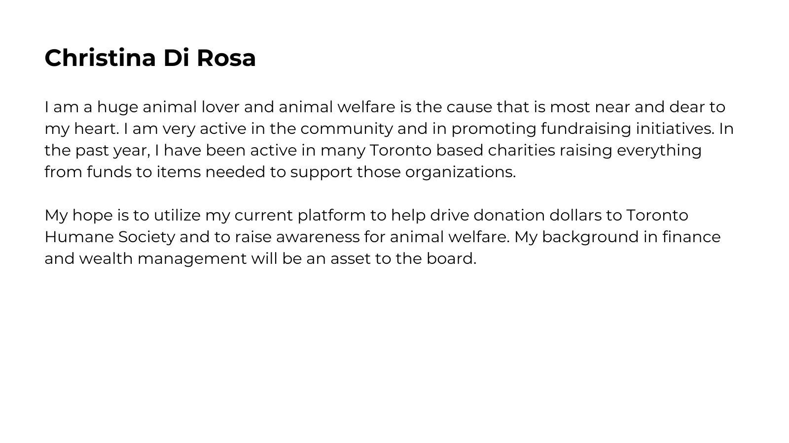 How we're Governed - Toronto Humane Society